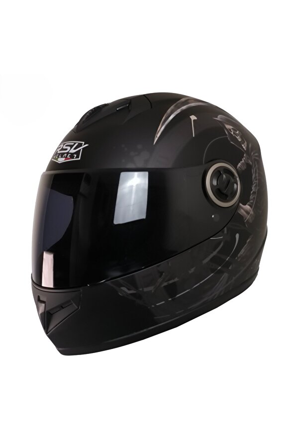 MOTOANL Black Full Face Closed Motor Helmet - Tugo Visor Motorcycle ...