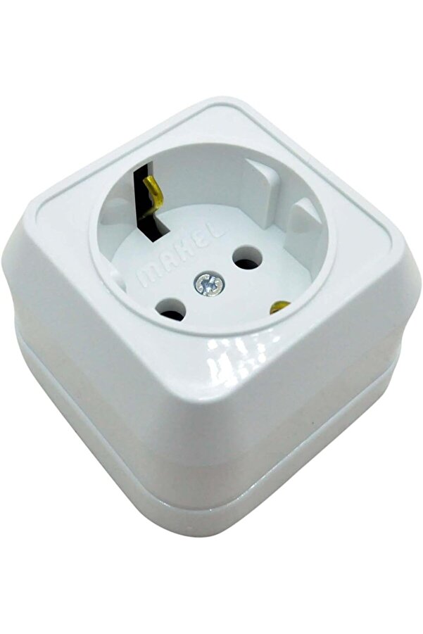 MAKEL White Surface Mounted Grounded Socket - Trendyol