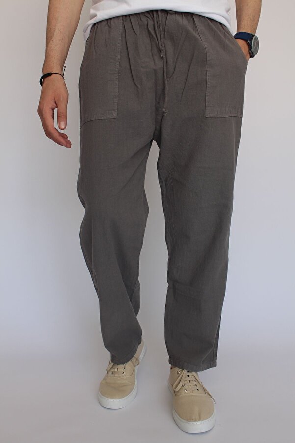 nobility jean Summer Summer Linen Trousers with Elastic Waist ...