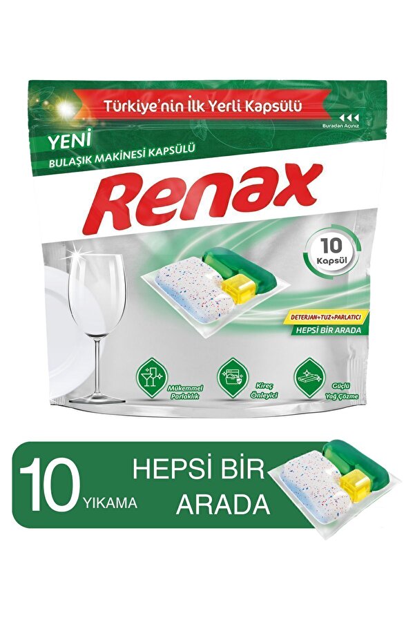 RENAX 10 Pack All Dishwasher - Capsule, in One - Trendyol