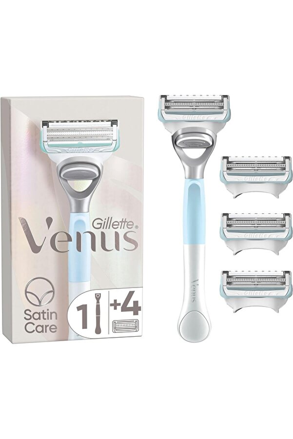 Gillette Venus Venus Satin Care - Women's Shaver, for Area, 4 Spare ...