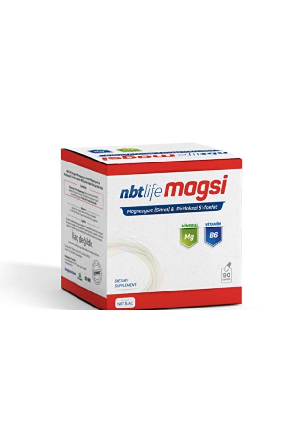 NBT Life Magsi Magnesium Citrate + Pyridoxal 5 Phosphate 90 Capsules ...