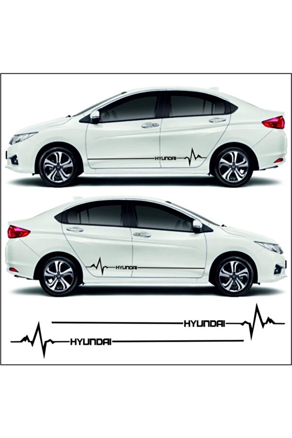 Ruby Accessory Side Strip Auto Rhythm Sticker Compatible for Hyundai ...