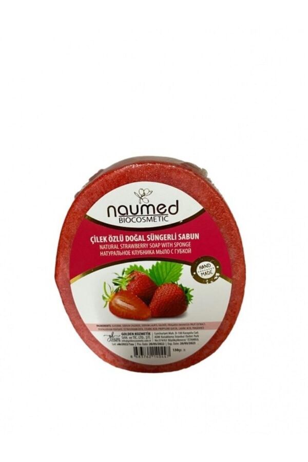 NAUMED Natural Sponge Soap with Strawberry Extract (Help to Repair ...