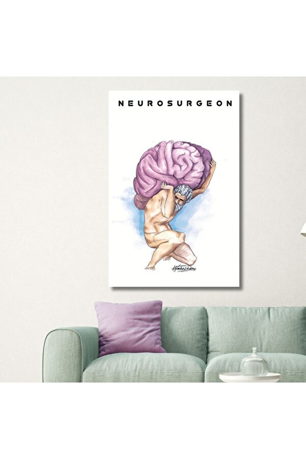 GAAGART Single Vertical Canvas Polyclinic Chart Neurosurgeon Brain ...