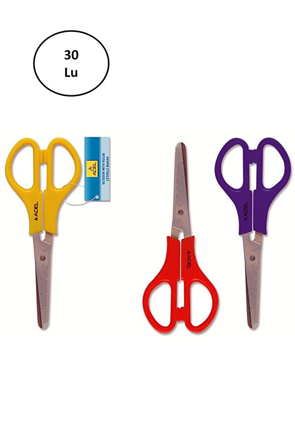 Light up 30-Piece Adel School Scissors with Ruler - Trendyol