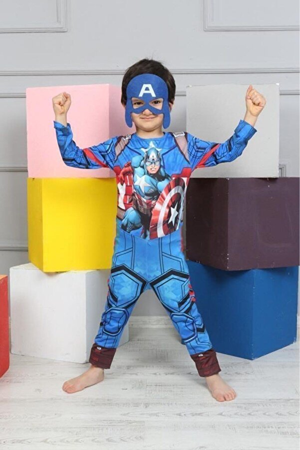 Pijamayo Captain America - Children's Superhero Themed Costume - Trendyol