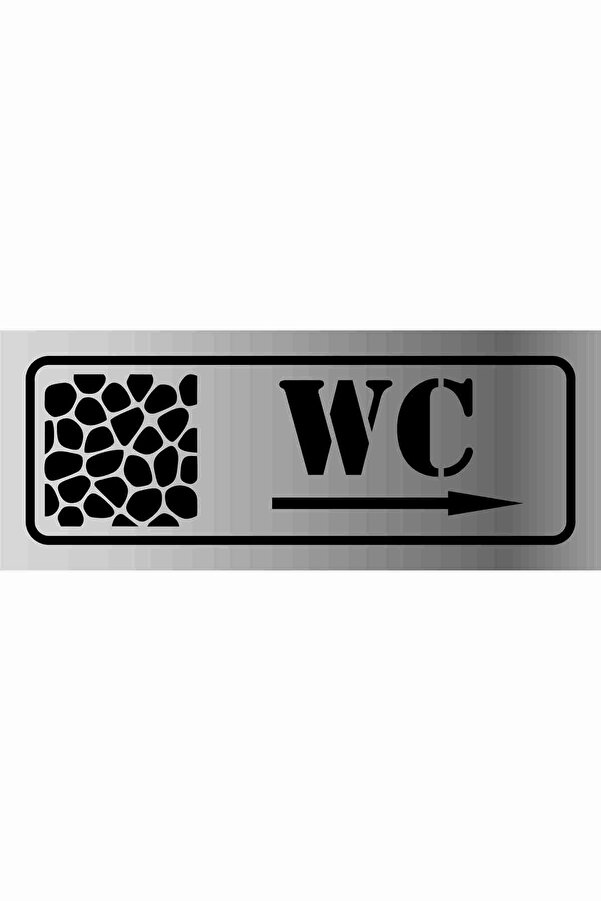 GÜNEŞ LAZER Decorative Wc Written Silver Mirrored Plexi Diversion Sheet ...