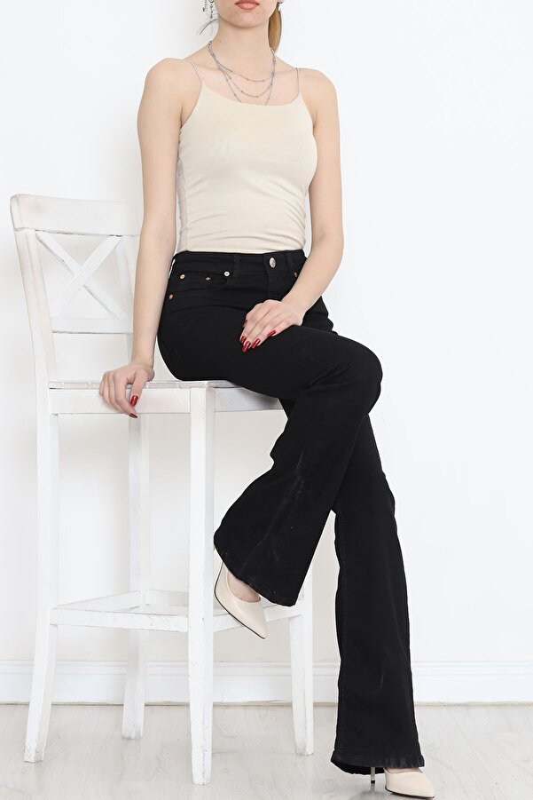 The LOG INVEST Black Spanish Leg Jeans - 2 Designs - Trendyol