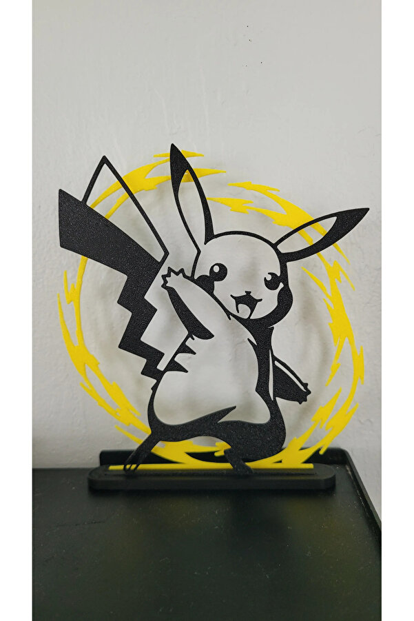 FigürDizayn 2D Silhouette Pikachu Pokemon Wall Art- Trendyol