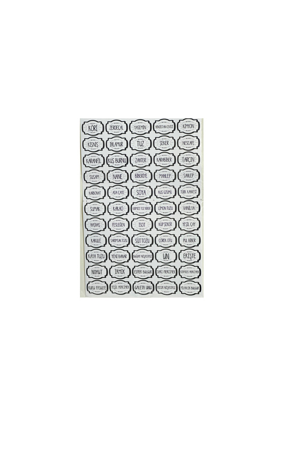SURFACEHOME 55 Pcs Pulses Spice Sticker Water Resistant Jar Spice Jar ...