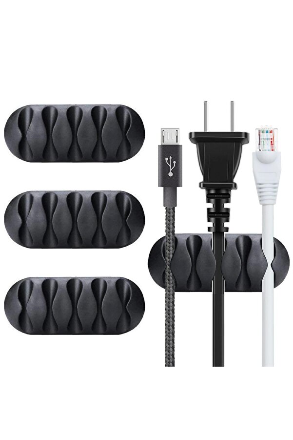 Skygo 6 Pieces 5 Compartments Adhesive Plug Cable Holder Organizer ...