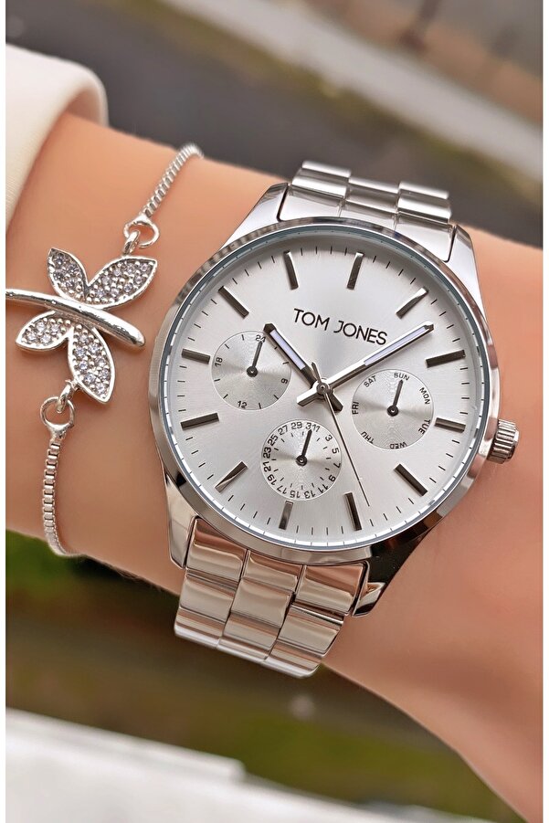 Tom Jones Brand Silver Color Large Case New Season Women's Wristwatch ...