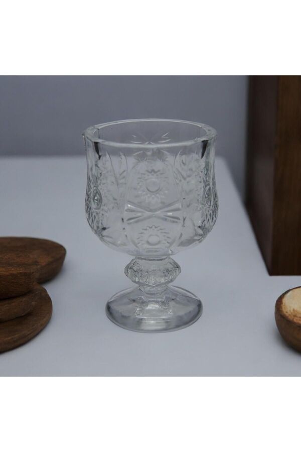 Rayan Glass Coffee Side Water Glass - Coffee Colored Glass with Side ...