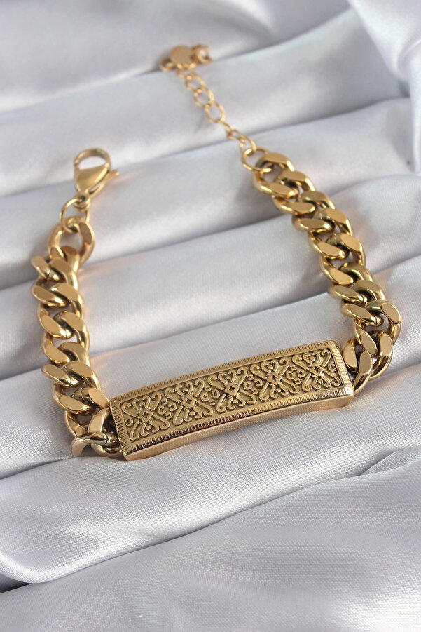 robotrend 316L Steel Special Series Color Chain Model Motif Embroidery Women's Bracelet - Trendyol