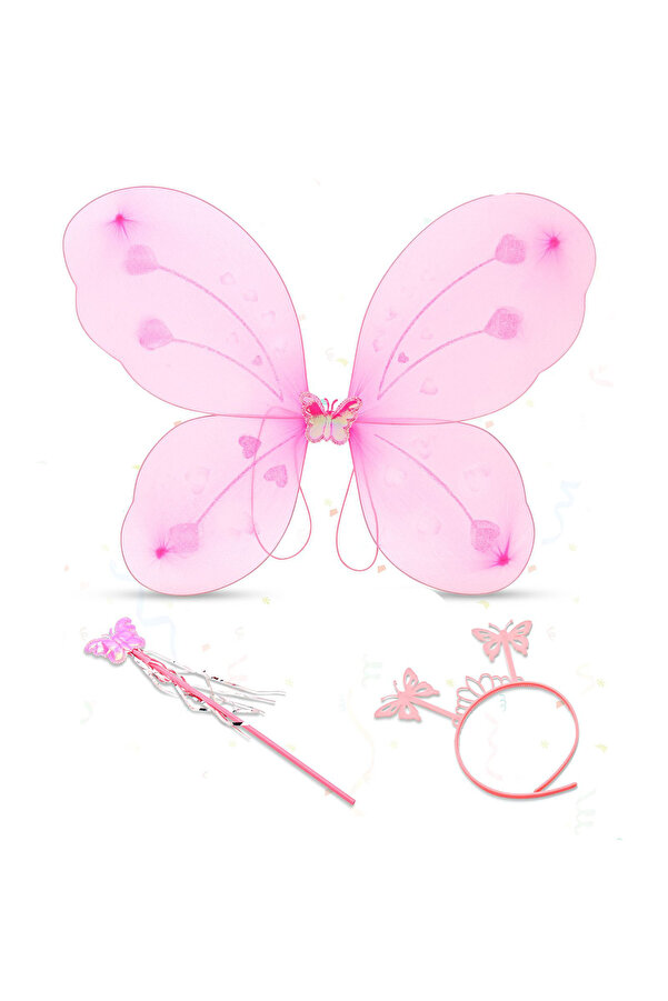 Ceet Markets Powder Pink Color Wing Crown and Stick 50X37 cm - Trendyol