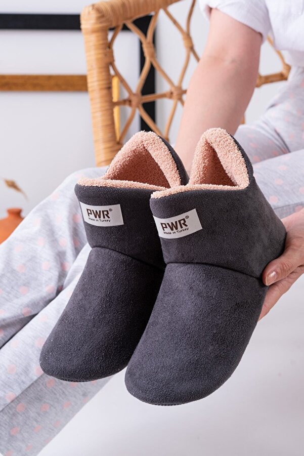 Slipcat Unisex Home Shoes with Wool Inside Home Boots Home Shoes - Trendyol