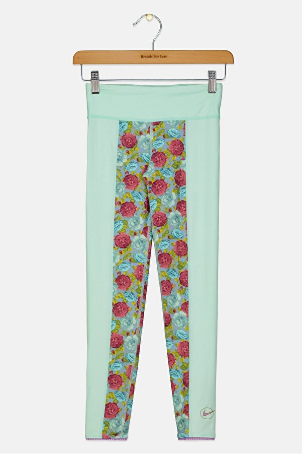 Nike Kids Girl Sportswear Floral Training Leggings, Mint Green Combo ...