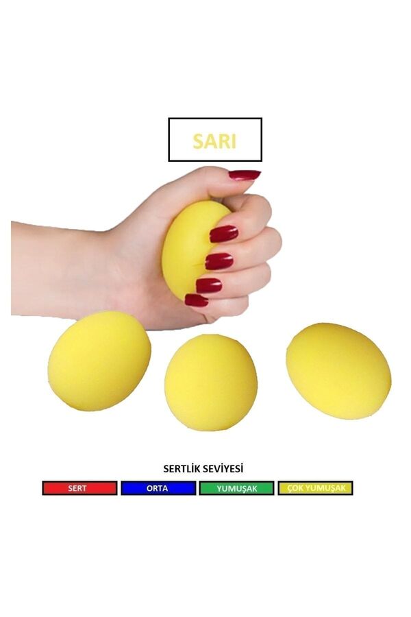 ZEYSAN Yellow Silicone Stress Ball Hand Exercise Ball Physical Therapy ...