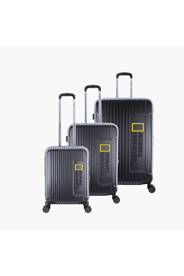 National Geographic Canyon Luggage Set Metallic Black - Trendyol