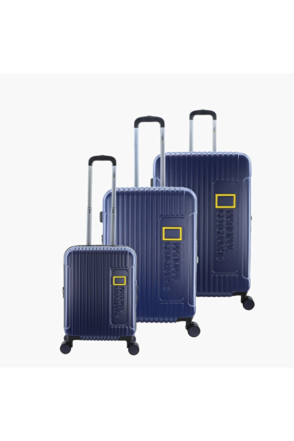 National Geographic Canyon Luggage Set 3 pc Metallic Blue - Trendyol
