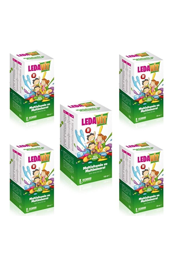 LedaPharma Ledavit Multivitamin and Mineral Syrup 150ml X5 Pieces- Trendyol