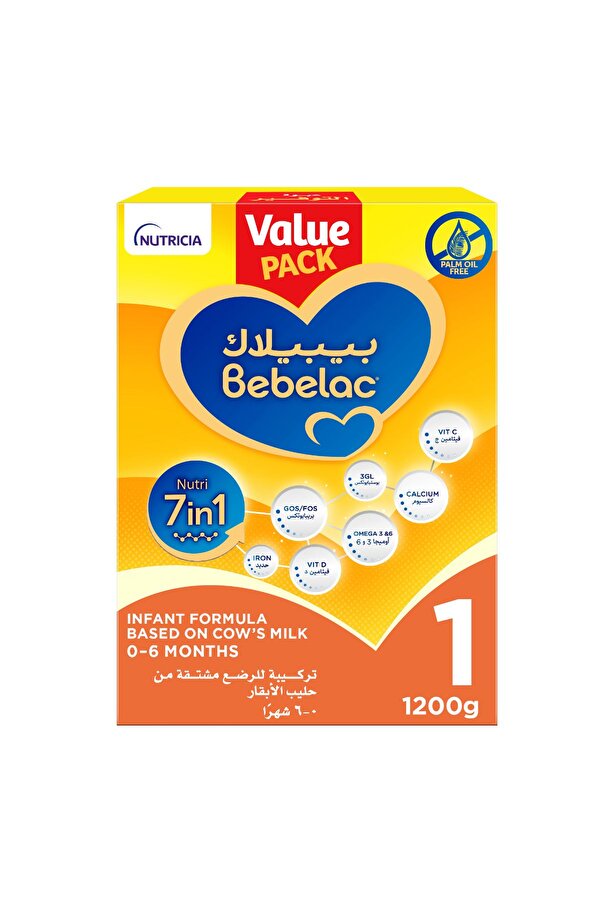 Bebelac 1 Nutri 7in1 Infant Milk Formula from Birth to 6 months, Value ...