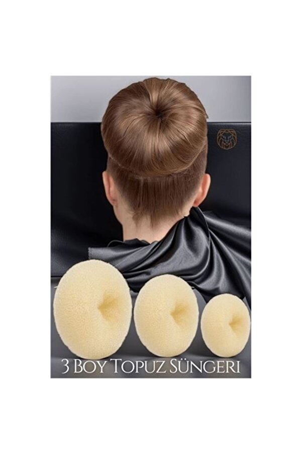 MELFSHOP M3Lfs- Gold Hair Bun Sponge 3 Sizes Forero Design - Trendyol