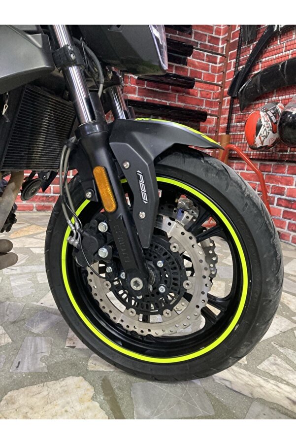 Home new custom motorcycle Wheel Rim Strip Neon Green Right-Left/Front ...