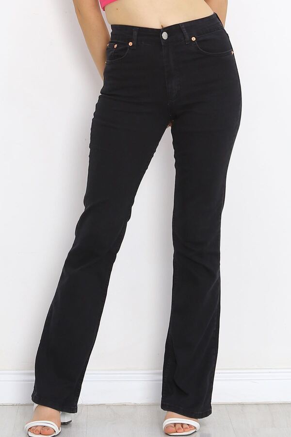 MarDyHome Dark Smoke Detailed Spanish Leg Jeans - Trendyol