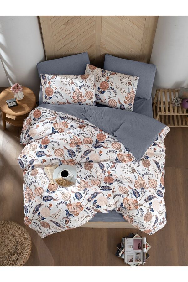 MyStory Home Double Duvet Cover Set with Fitted Sheets ETRO - Trendyol