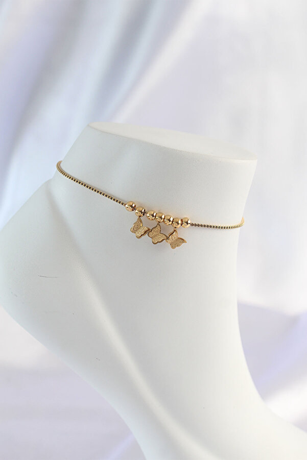 MAGNESİA 316L Steel Special Series Gold Color Minimal Butterfly Design ...