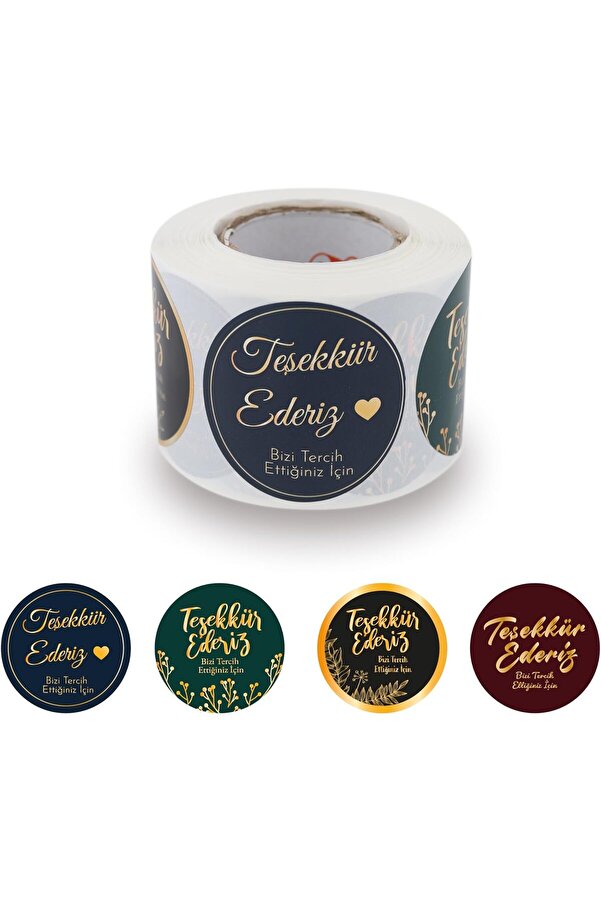 Cetking Ctkg Labels Thank You Label Pp Metallized 5cm Diameter 500 ...