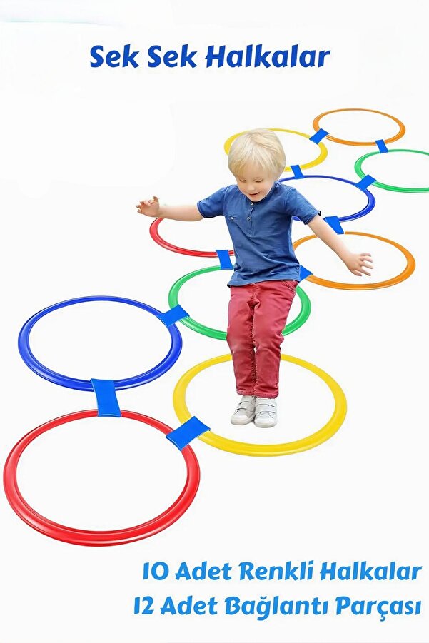 Apexma 22 Piece Circle Hopscotch Ring Game Set - Kindergarten and ...