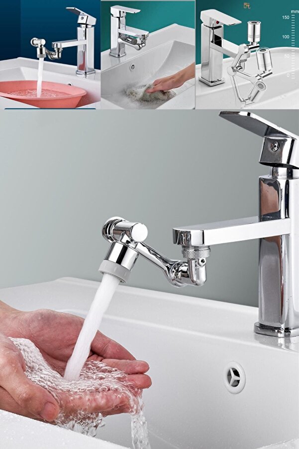 Yayke 1080 Degree Robotic Arm Faucet Head - Tap Extension Apparatus Tip ...