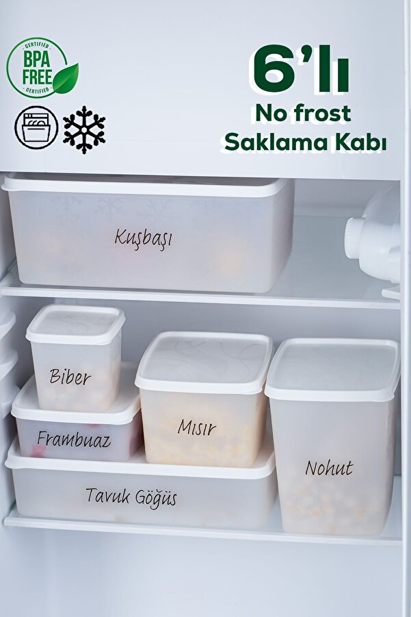 Porsima 1155 Alaska No Frost -20 ° C 6-Piece Labeled Deep Freezer ...