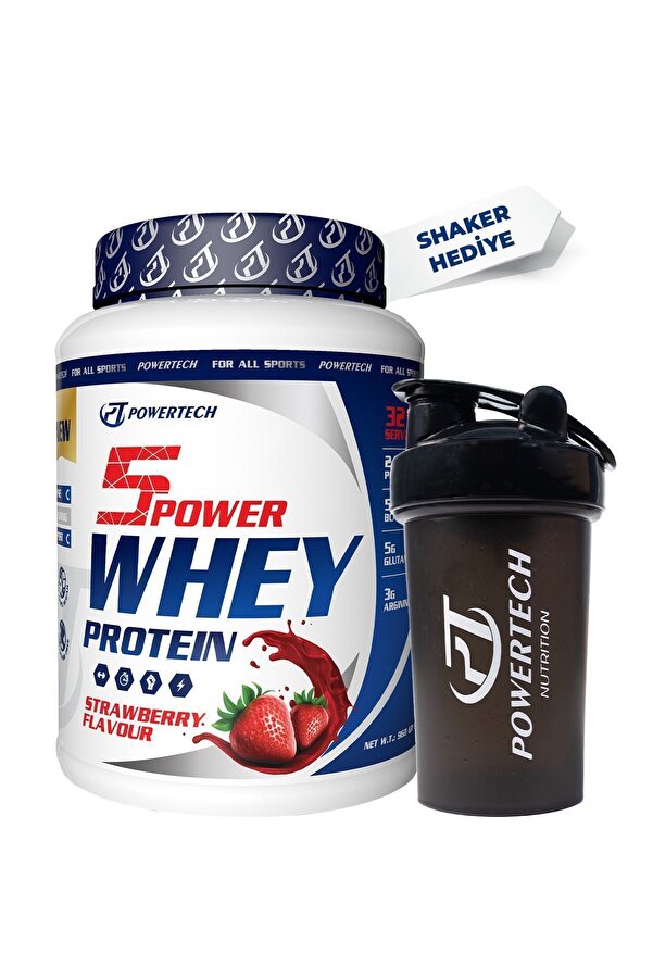 PT SPORTS NUTRİTİON PowerTech 5Power - Strawberry Flavored Whey Protein ...