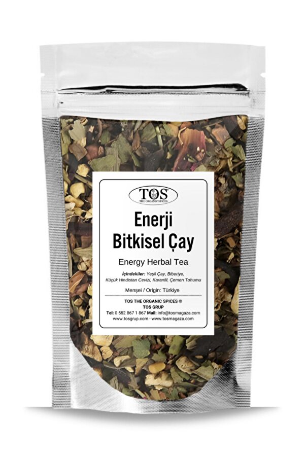 TOS The Organic Spices Energy Herbal Tea - 250 Gr (1St) Quality) Herbal ...