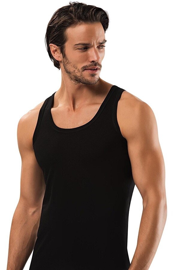 Dagi Men's Black Micro Modal Undershirt Original D4000 - Trendyol