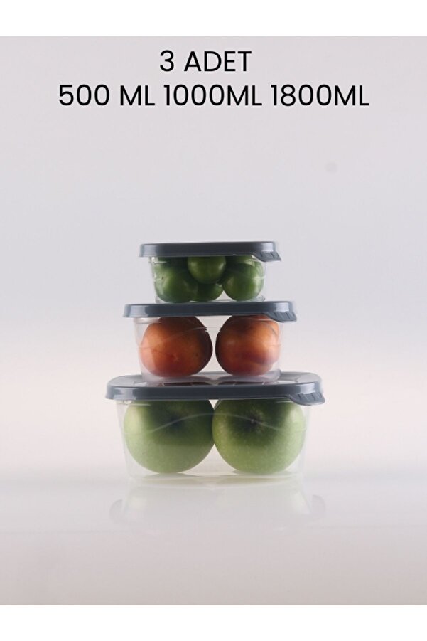 Nix Home Erzak Pulses 3-Piece Square Storage Set - Kitchen Organizer ...