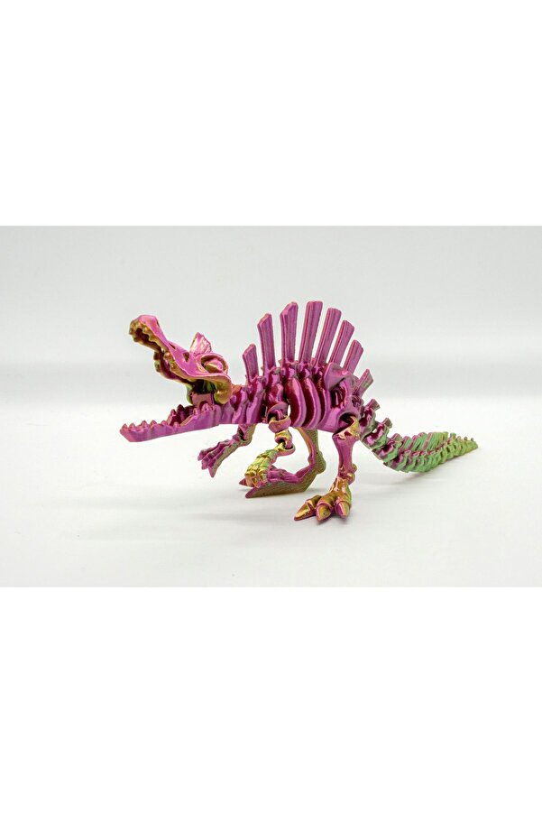BloomLab Spinosaurus 3D - Pink Green Gold Small Size Model with ...