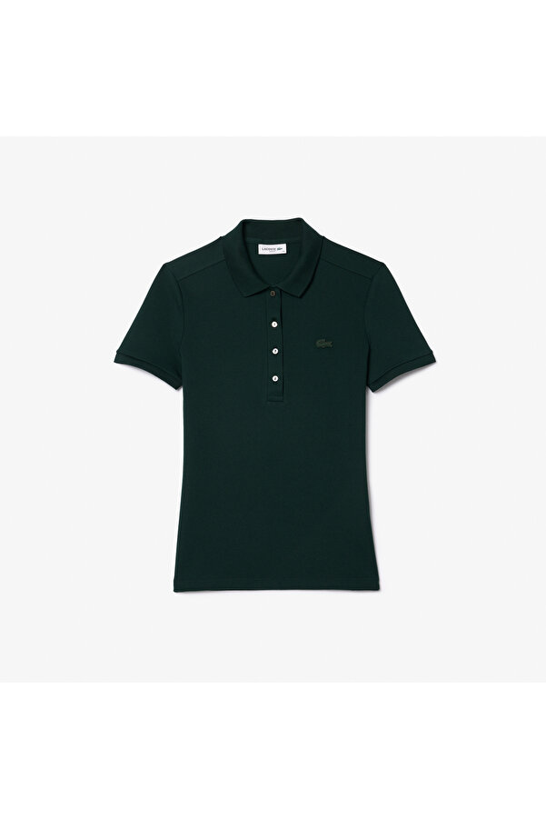 Lacoste Green Women's Polo Neck T-Shirt Pf5462-00-Yzp - Trendyol