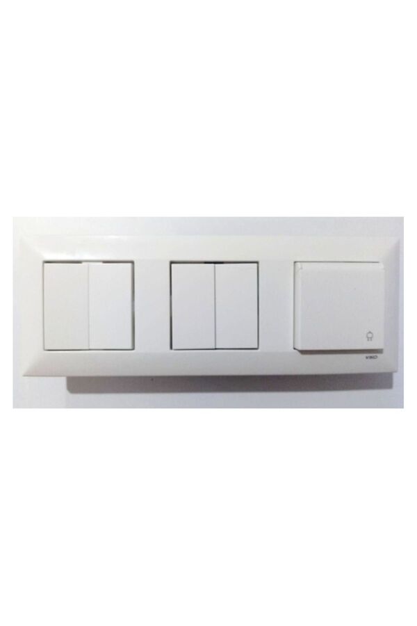VİKO Viko Meridian Set of 3 - White, Commutator Double Switch and ...