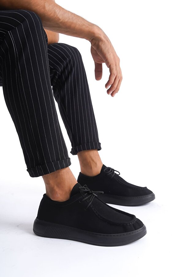 BZ Moda B170 St - Orthopedic Sole Suede Men's Shoes, Lace-Up - Black ...