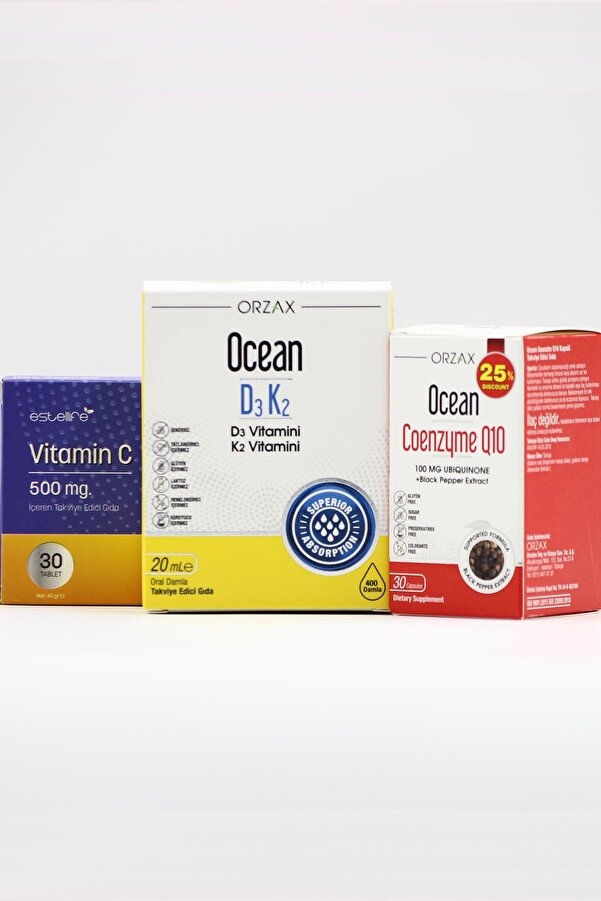Ocean Product Set: Ocean D3 K2 & Coenzyme Q10 & Vitamin C Triple - Trendyol