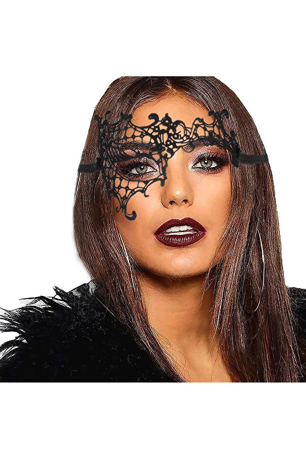 E Bulurum Black Color Lace Cut Lace Embroidered Prom Party Mask No 13 ...