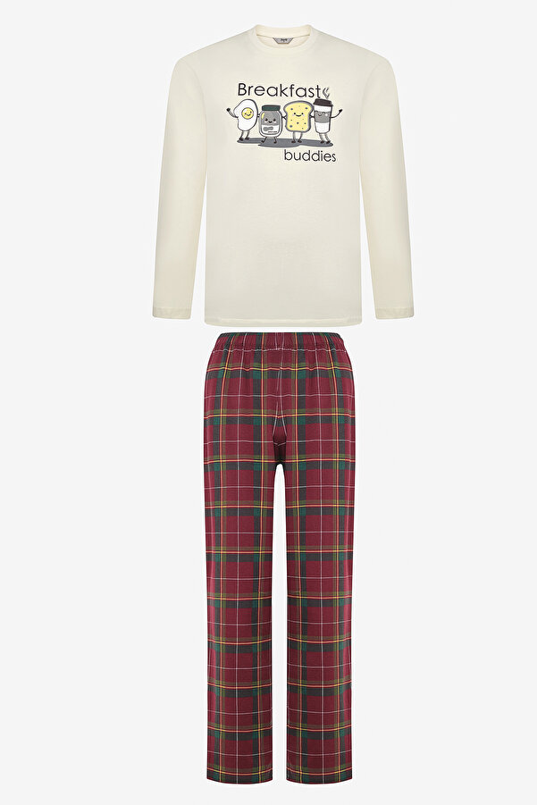 Penti Frühstücks-Pyjama-Set mit mehrfarbiger Hose - Trendyol