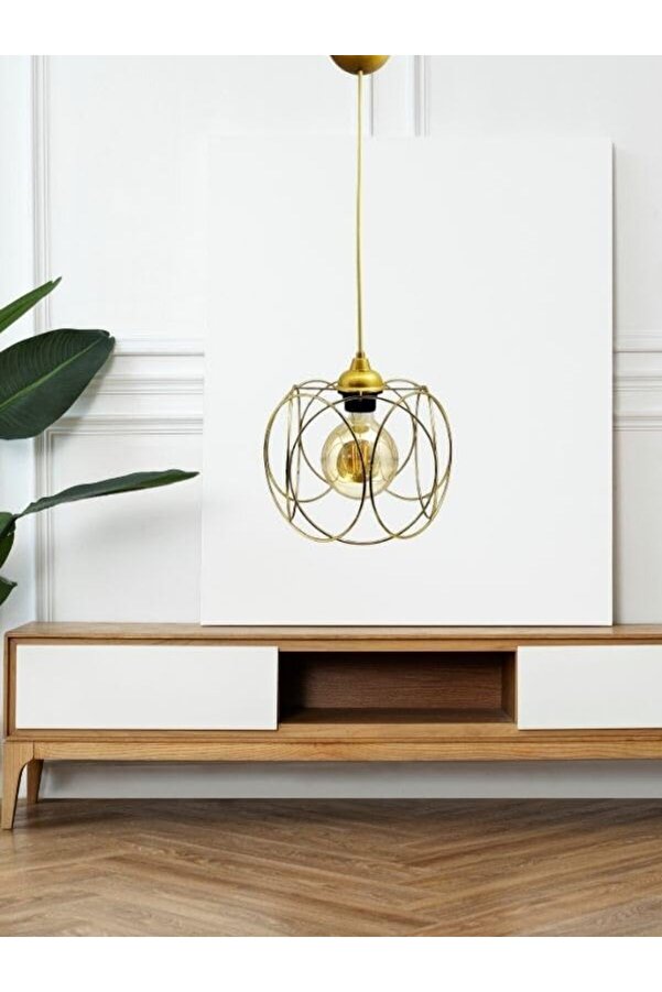 Cetking Industrial Metal Wire Cage - Single Pendant Kitchen Set with ...