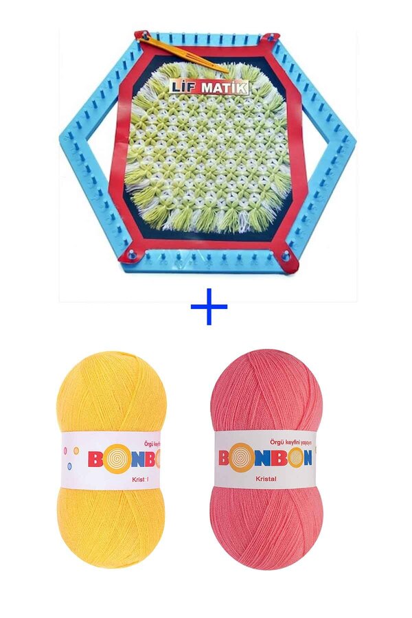 Bon bon kids Lifmatik Knitted Set - Weaving Loom and Fiber Rope S4 ...