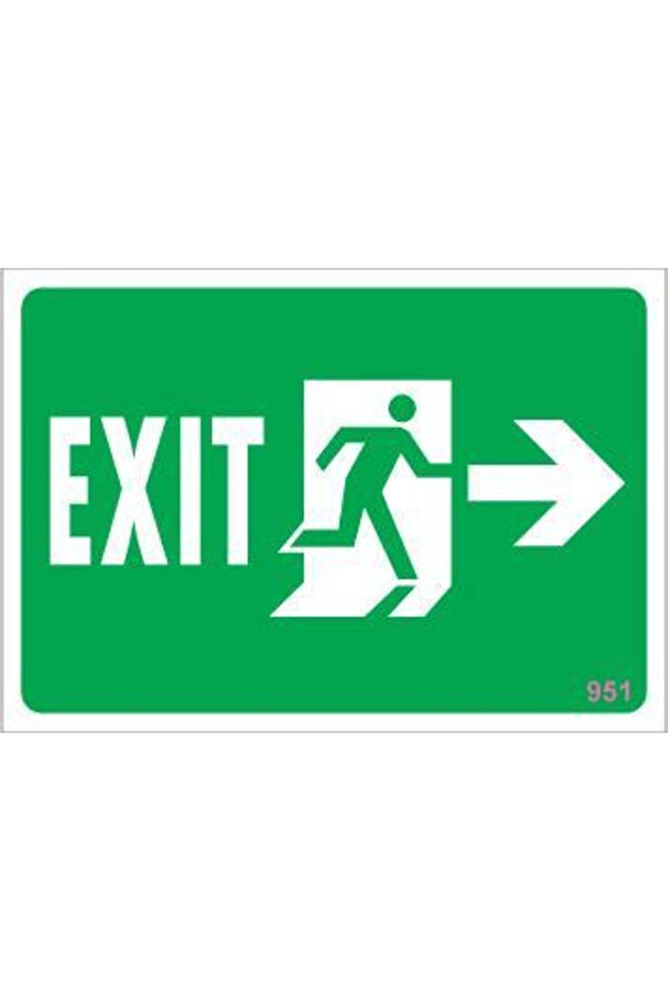 kapsulavm Fire Exit Warning Sign 17.5x25 CODE: 951- Trendyol